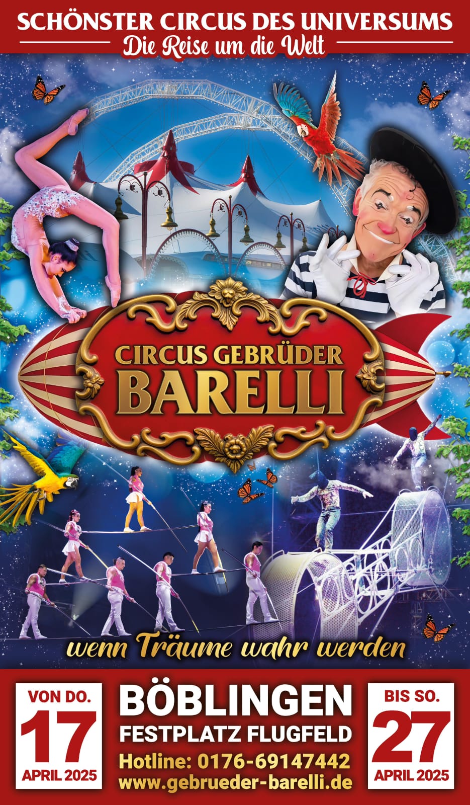 Tourneeplan - Circus Gebrüder BARELLI